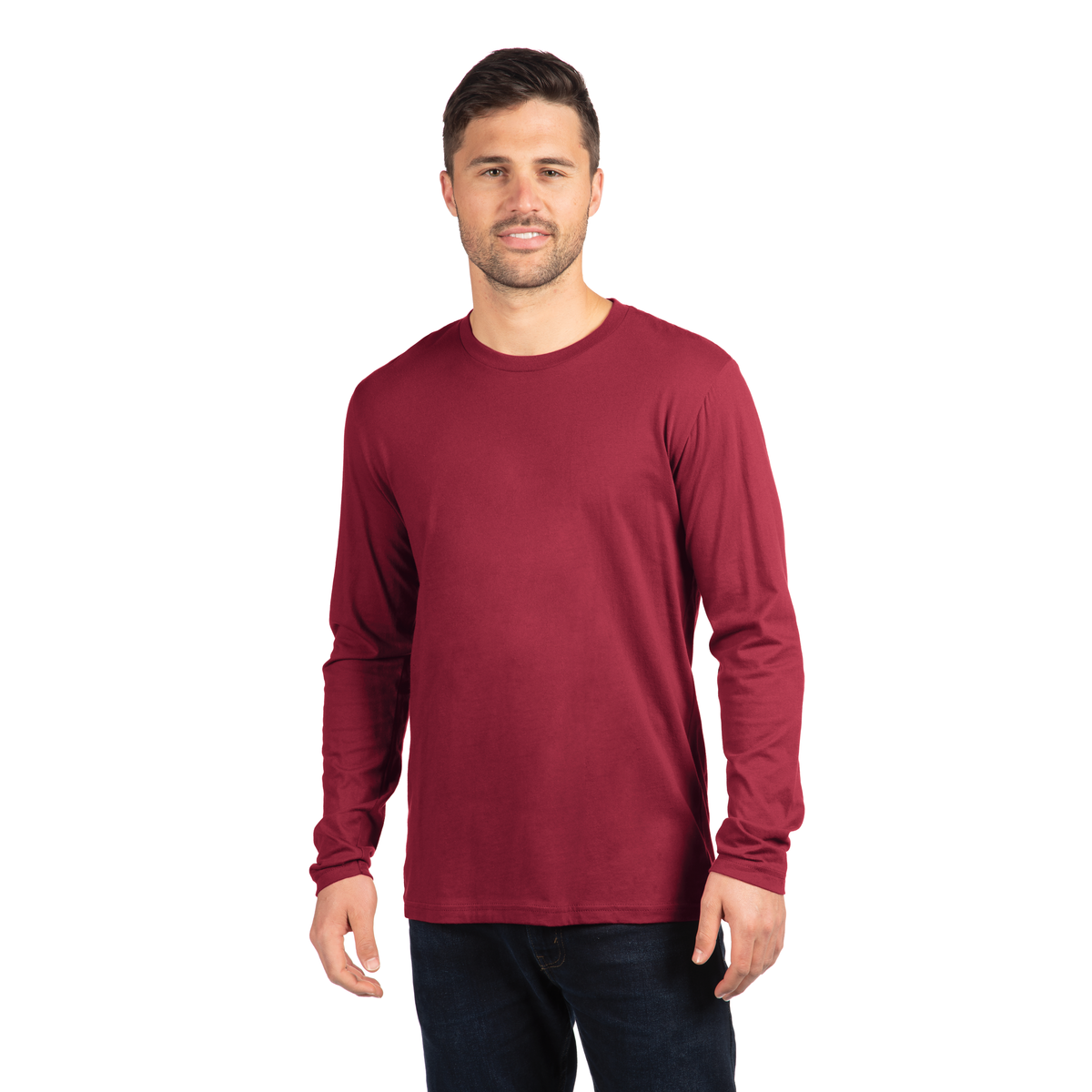 Next Level 3601 Unisex Cotton Long Sleeve T-Shirt (Cardinal ...