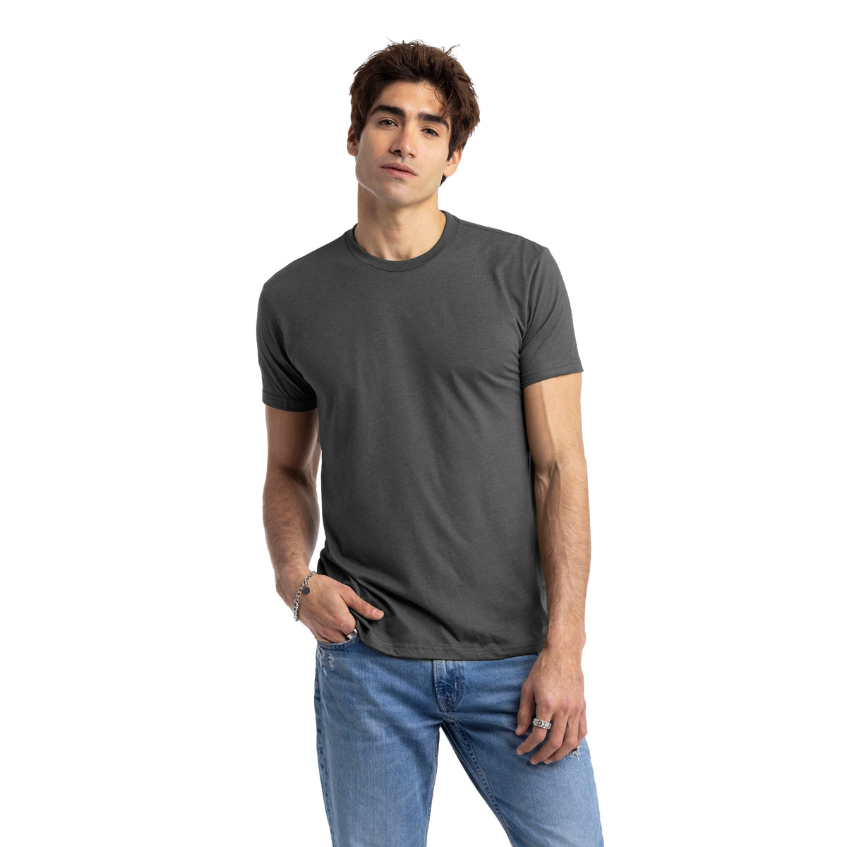Next Level 6210 Unisex CVC T-Shirt (Heather Heavy Metal) – Wholesale ...