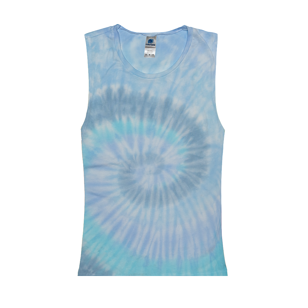 ColorTone 3600 Womens Muscle Tie-Dye Tank (Lagoon) – Wholesale Printables