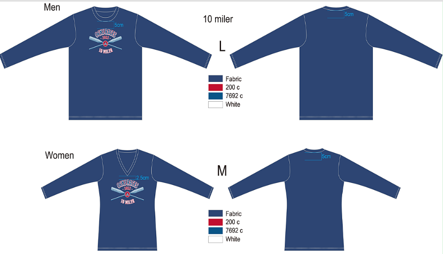 Always Advancing 65% Poly/35% Rayon Womens Long Sleeve Crew Tee (Blue ...